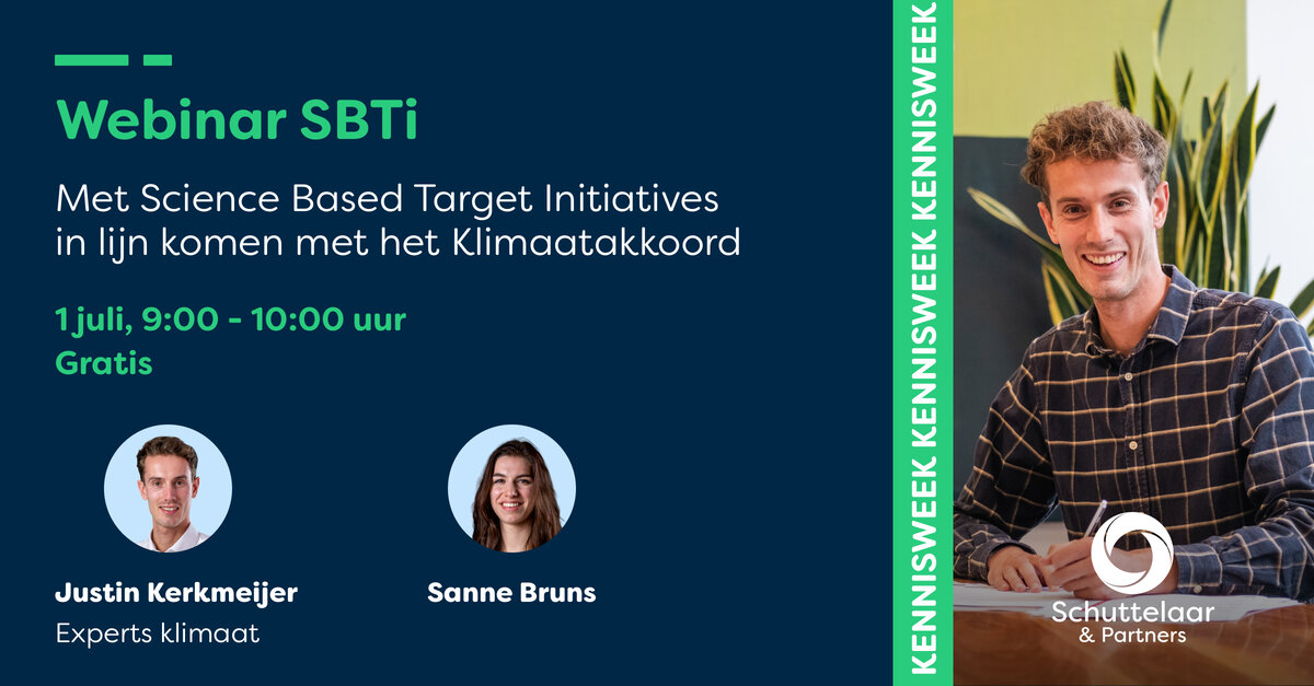 SBTi: Met Science Based Target Initiatives in lijn komen met het Klimaatakkoord